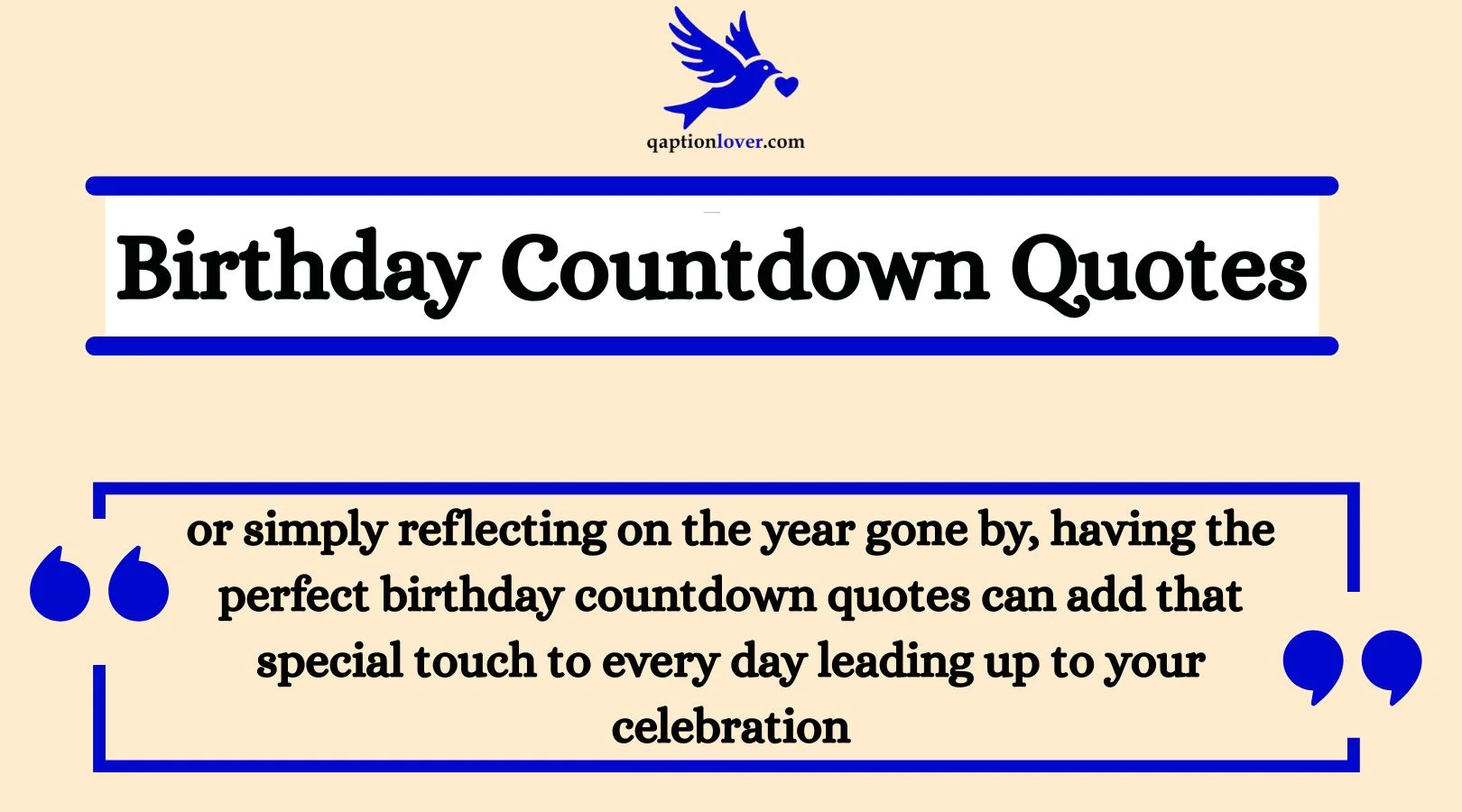 Birthday Countdown Quotes